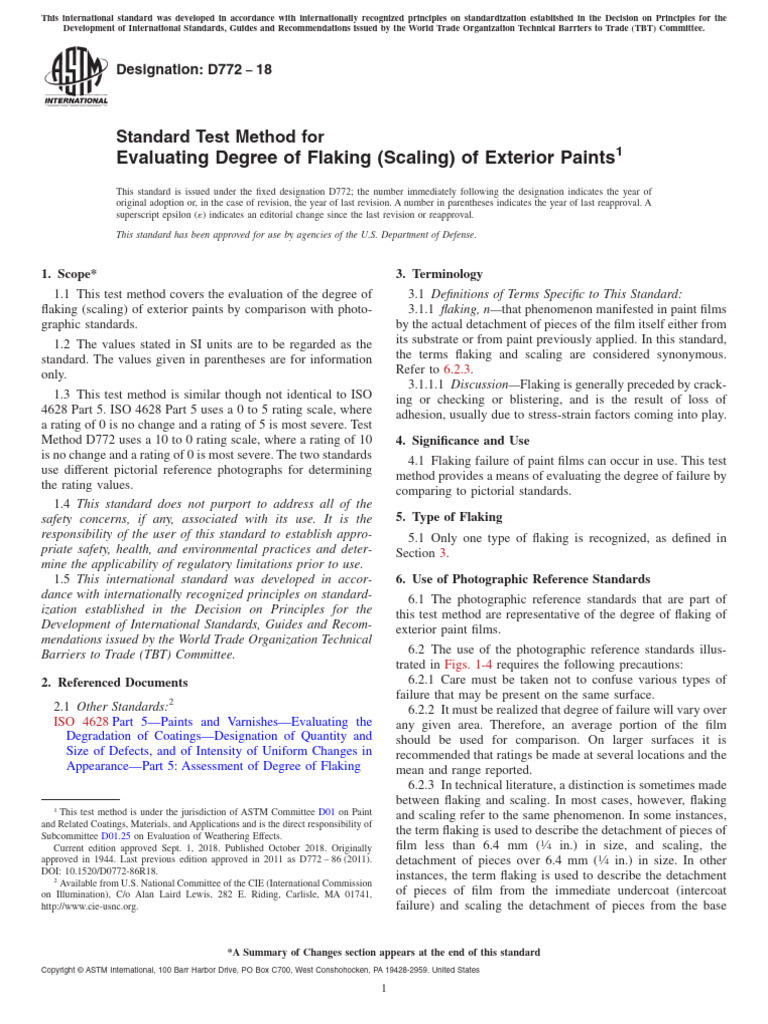 ASTM D772-18 Descamación | PDF | International Standard | Lighting