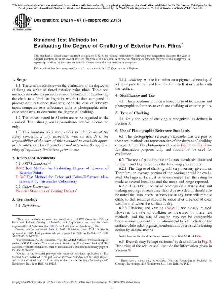 Astm D4214-07 (2015) - Entizamiento | PDF | Calibration | Spectrophotometry