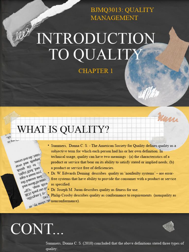 Chapter 1 | PDF | Quality (Business) | Marketing