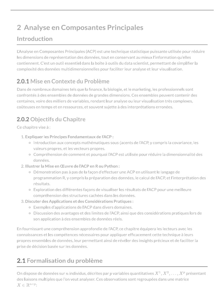 Analyse en Composantes Principales | PDF Analyse en Composantes Principales | PDF