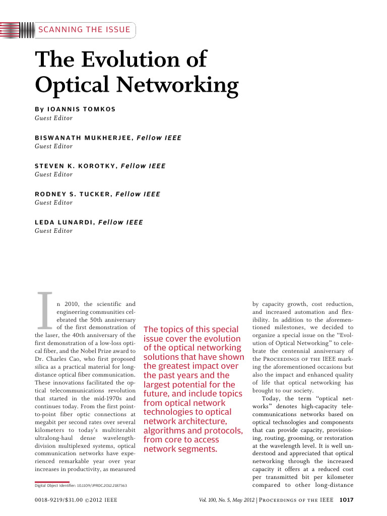 The_Evolution_of_Optical_Networking | Download Free PDF | Computer ...