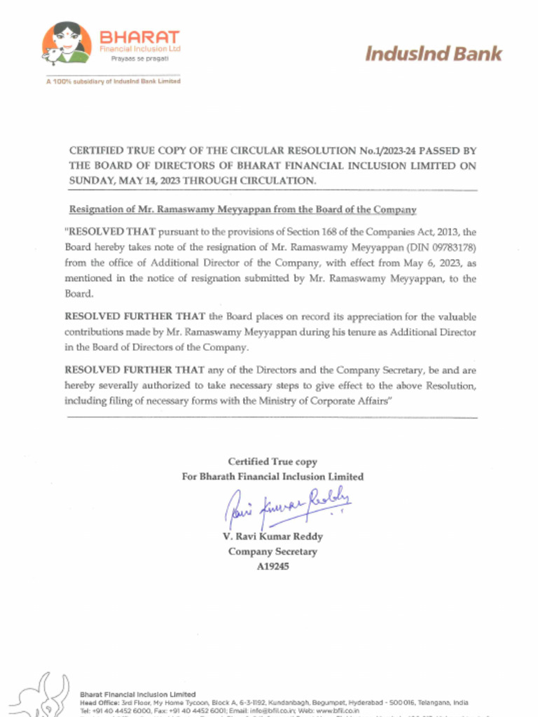 Evidence of Cessation - Mr. Ramaswamy Meyyappan | PDF | Business | Private Law