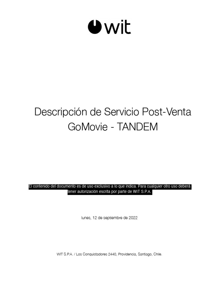 SLA GoMovie | PDF | Software | Vídeo a la carta