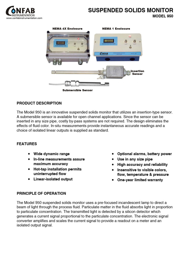 Suspended Solids Meter | PDF | Sensor | Solid