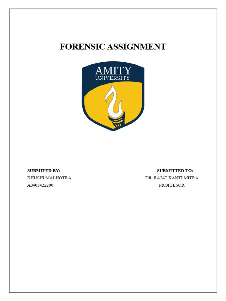 Forensic Assignment | PDF | Restorative Justice | Crimes