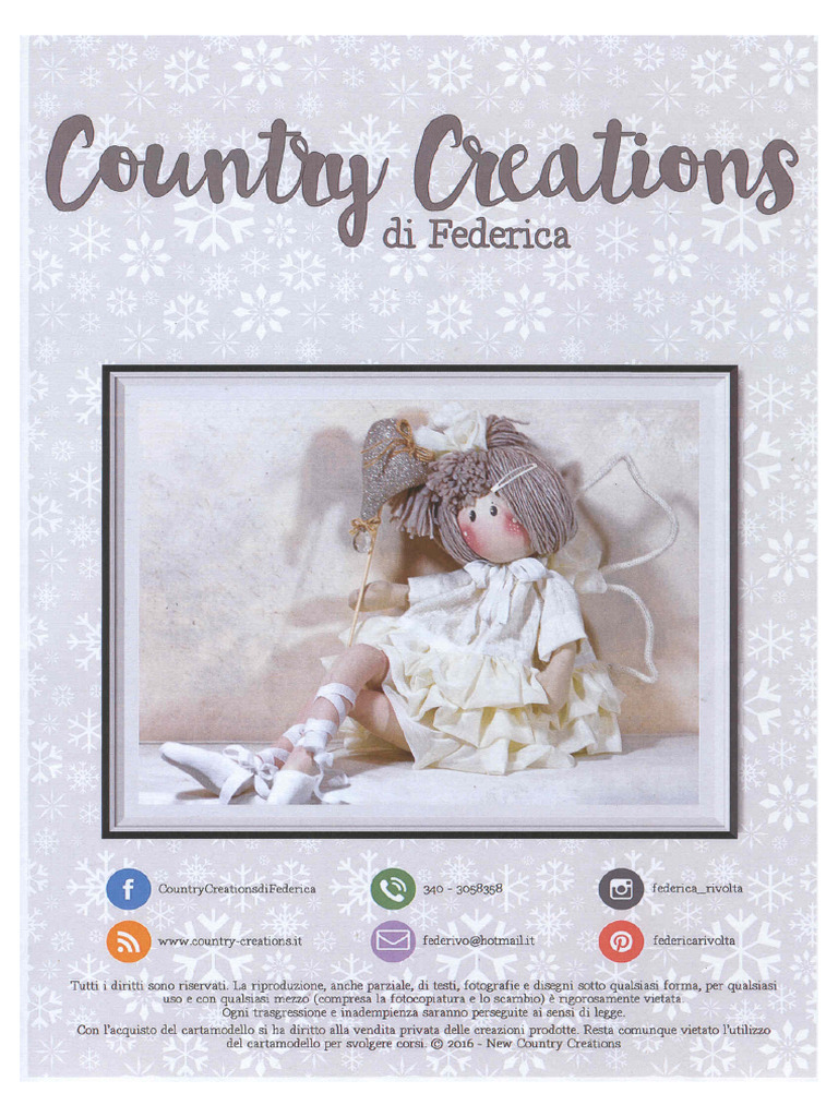 Country Creations Di Federica_Boneca Fada Bailarina Sentada | PDF