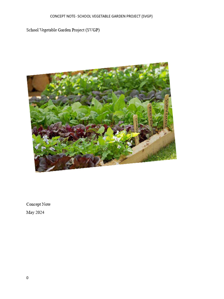School Vegetable Garden Project Proposal | PDF | Sustainability | Learning