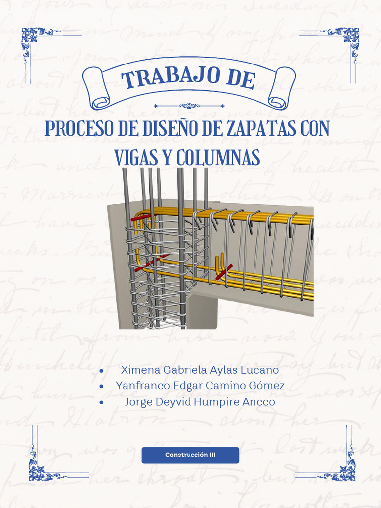 Proceso de Diseño de Zapatas Con Vigas y Columnas | PDF | Hormigón ...