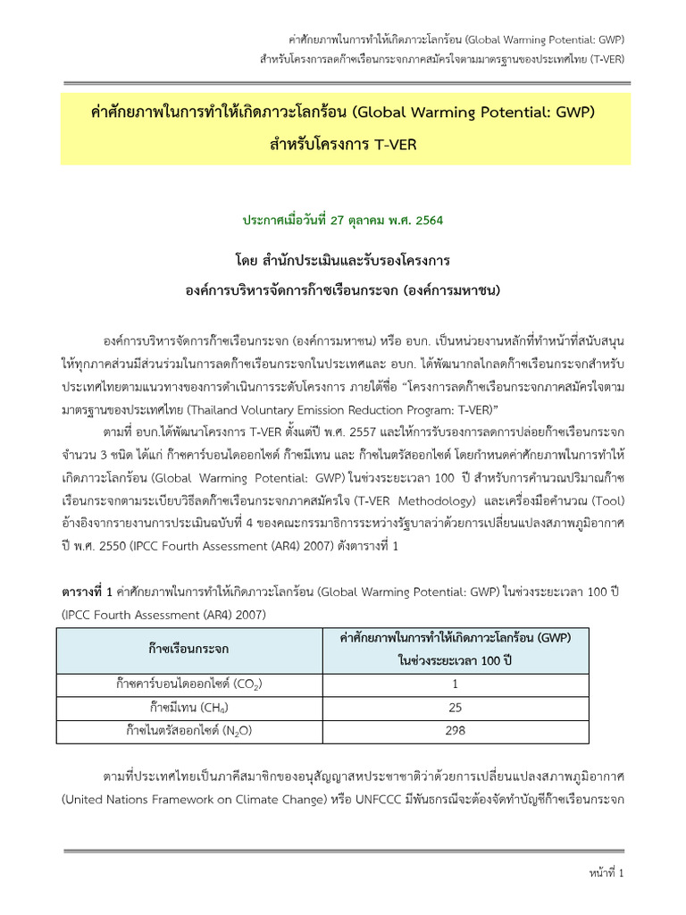 T-VER - New GWP | PDF