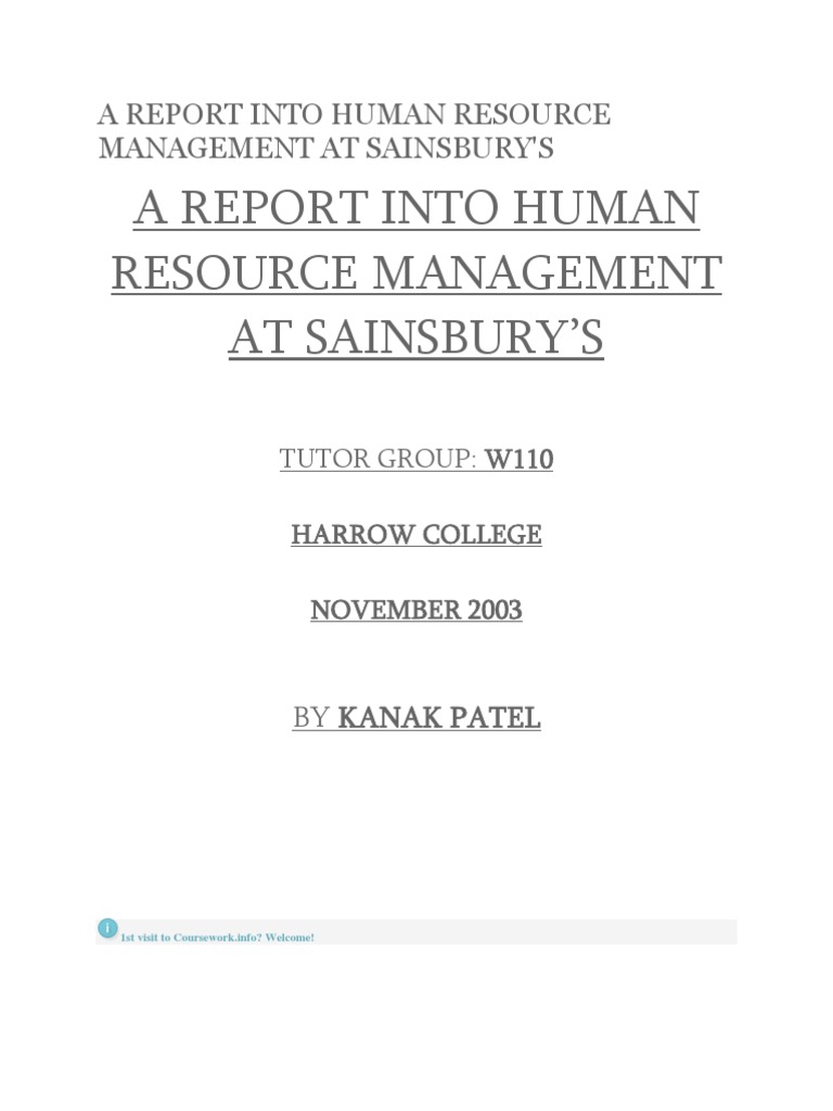 HR Report | PDF | Employment | Human Resource Management