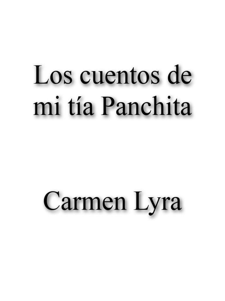 Los Cuentos De Mi Tía Panchita Carmen Lyra Pdf