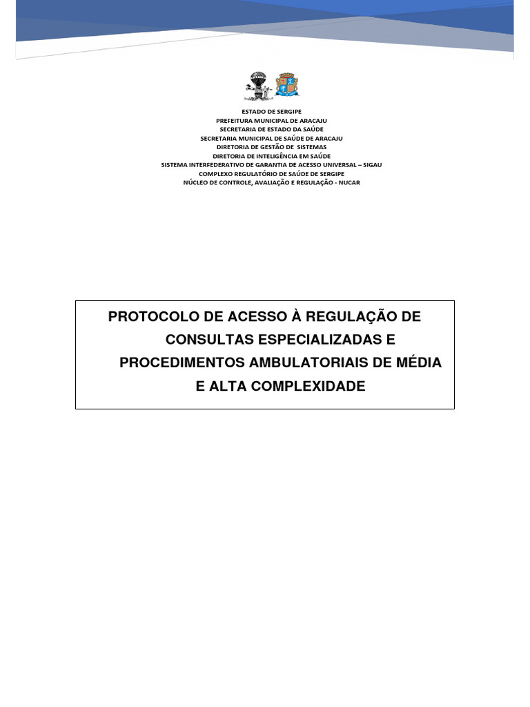 Protocolo de Acesso A Regulac A o Versão Final Dez 2019 | PDF ...