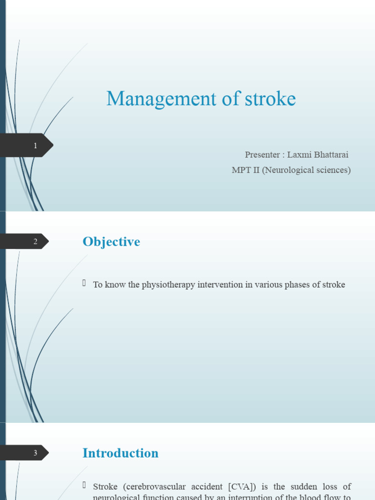Management of Stroke | PDF | Stroke | Balance (Ability)