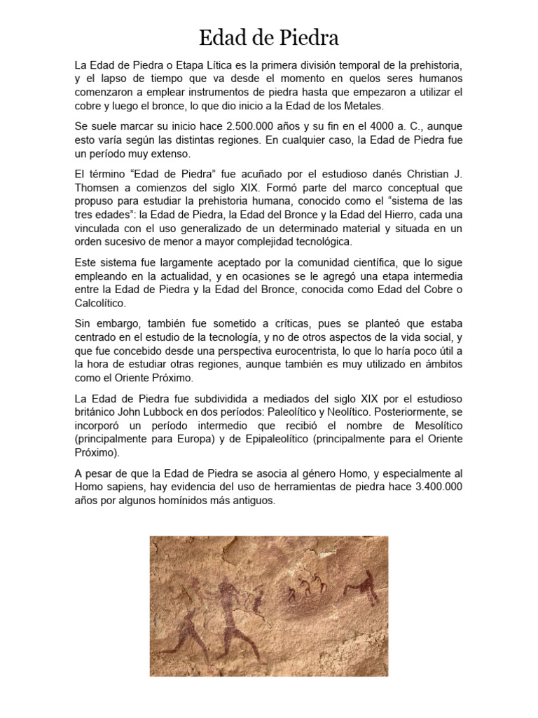 Edad de Piedra | PDF | Edad de Piedra | Neolítico