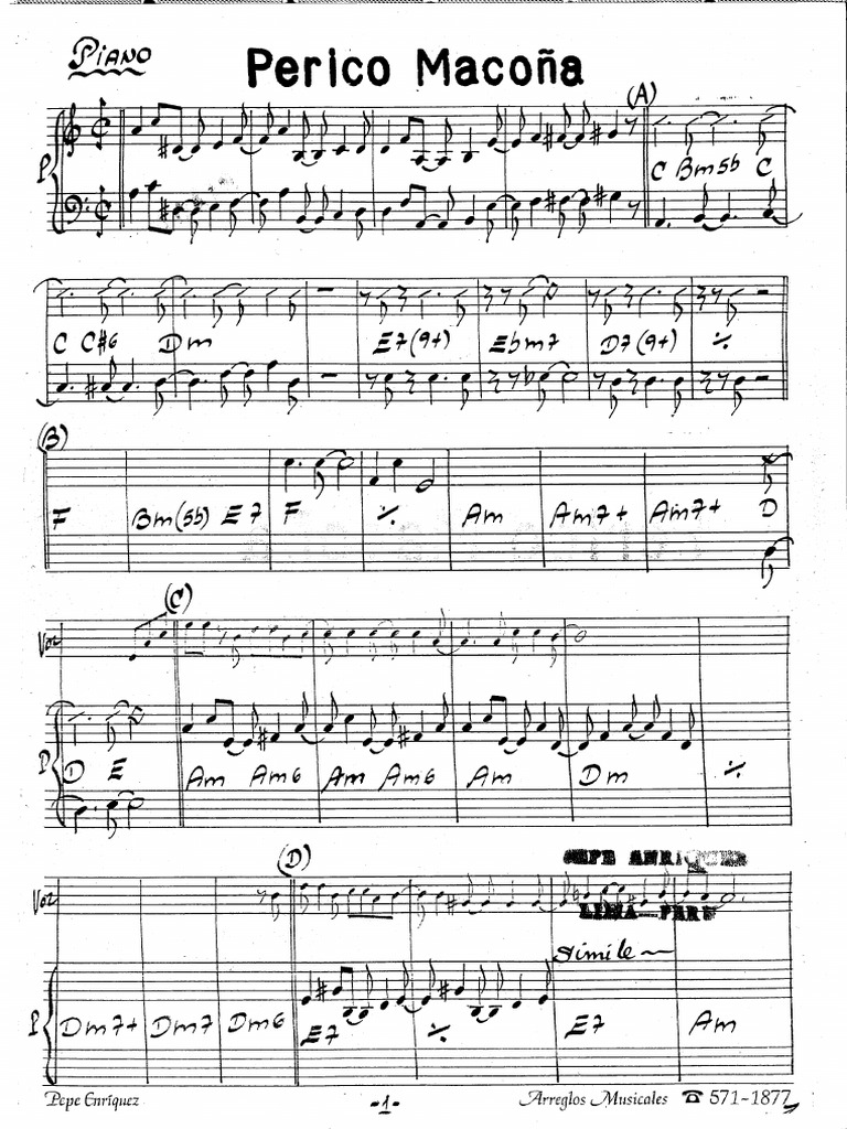 Perico Macoña - Piano | PDF