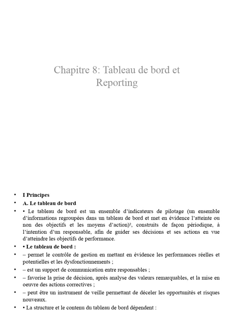 Tableau de Bord et Reporting Efficace | PDF | Business