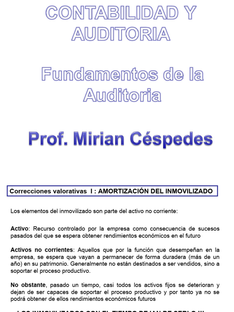 Amortizacion - PPT Contabilidad y Auditoria | PDF | Business | Contabilidad