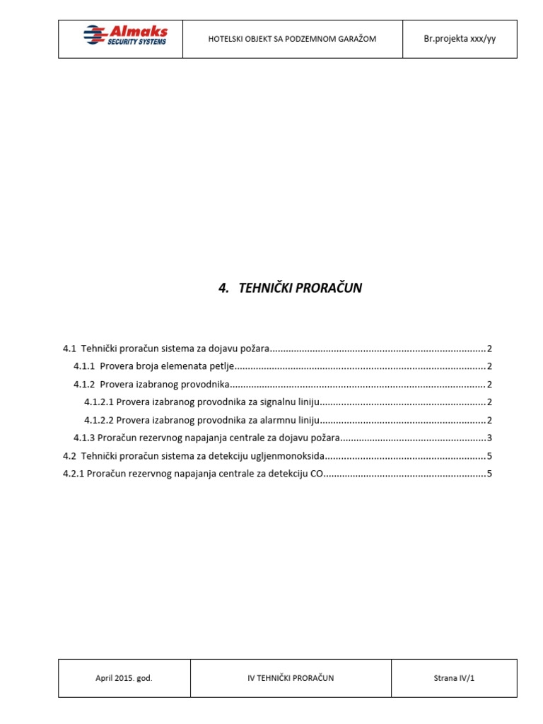 4 Tehnicki Proracun | PDF