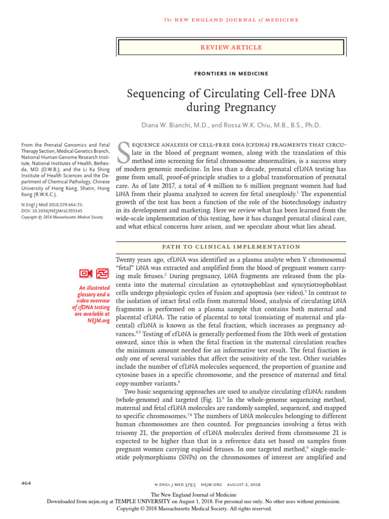 DNA Fetal Circulante | PDF | Single Nucleotide Polymorphism | Dna Sequencing