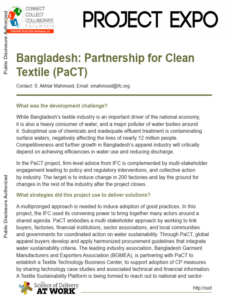 BRI PUBLIC SoD Brochure Bangladesh | PDF | Textiles | Sustainability