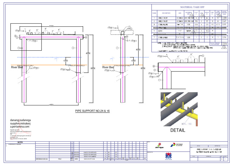 Pipe Support 16 & 24 Repair Gathering Line at HU CLuster Rev. 3 ...