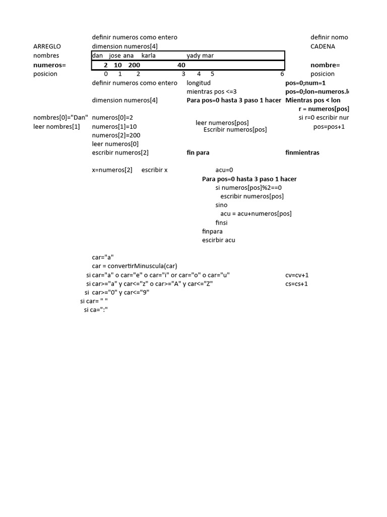 Arreglos Programacion Logica | PDF