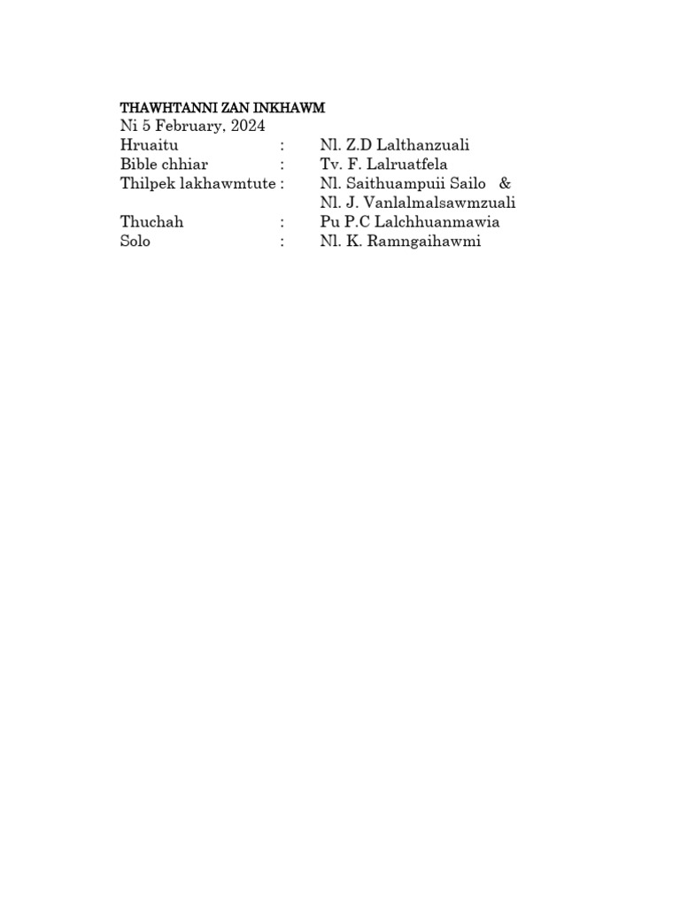 February Programme 1 | PDF