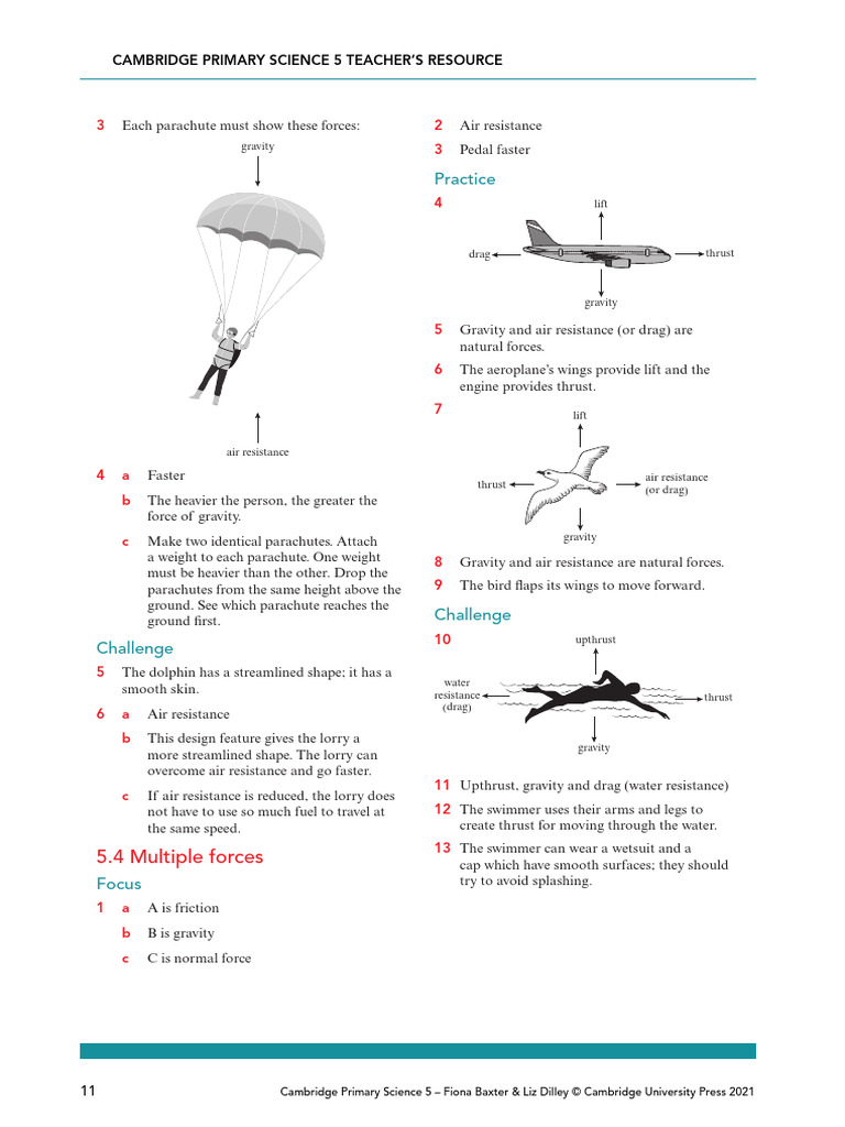 Pages From CAMB NEW Y5 DE Science WB ANS | PDF | Drag (Physics) | Lift ...