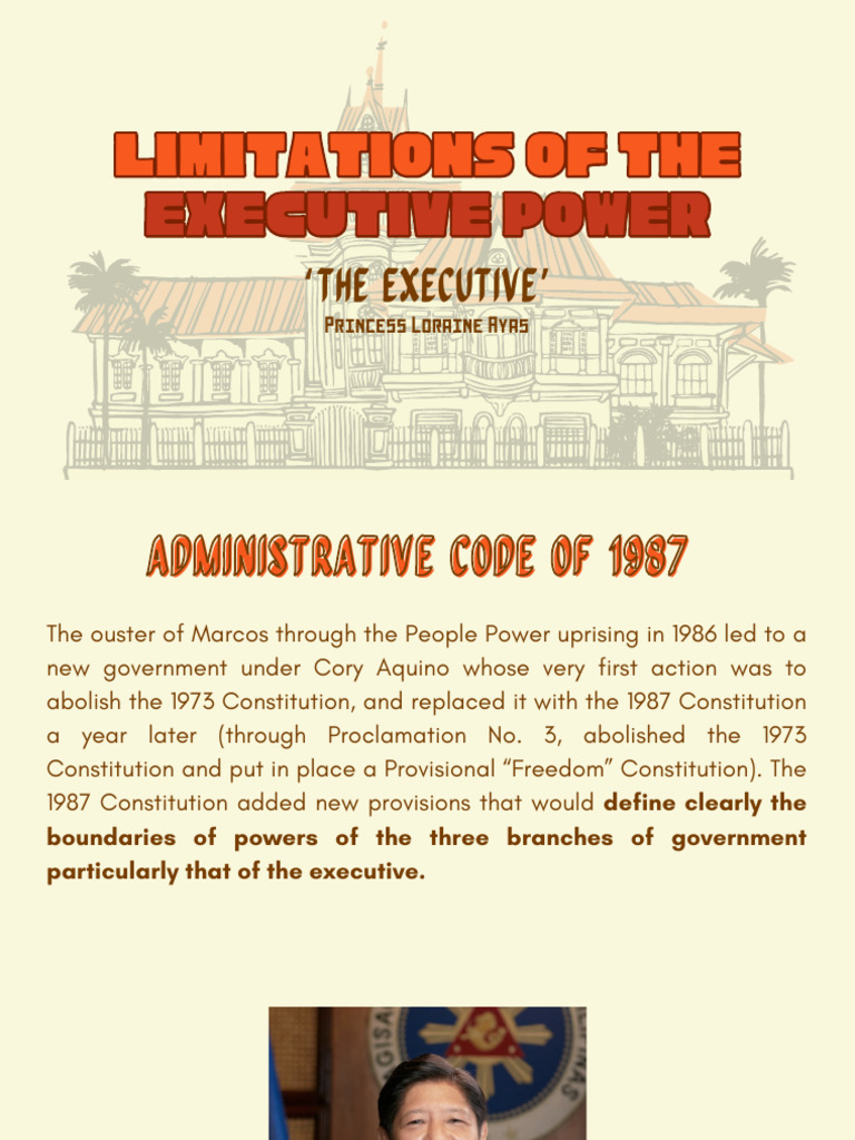 Limitations of The Executive Power in The Philippines | PDF ...
