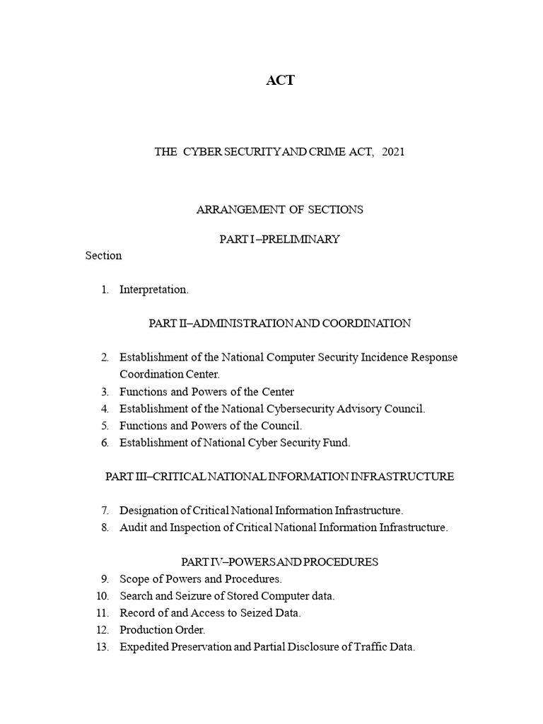 Cyber Security and Crime Act 2021 | PDF | Computer Security | Security