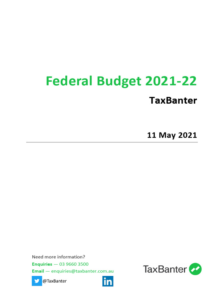 Federal Budget 2021 22 | PDF | United States Federal Budget ...