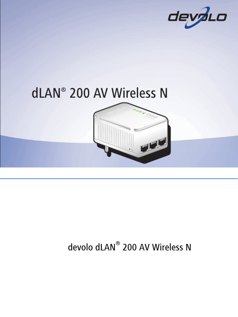 Devolo DLAN 200 AV Wireless N 1011 en Online | PDF | Wireless Lan | Computer Network