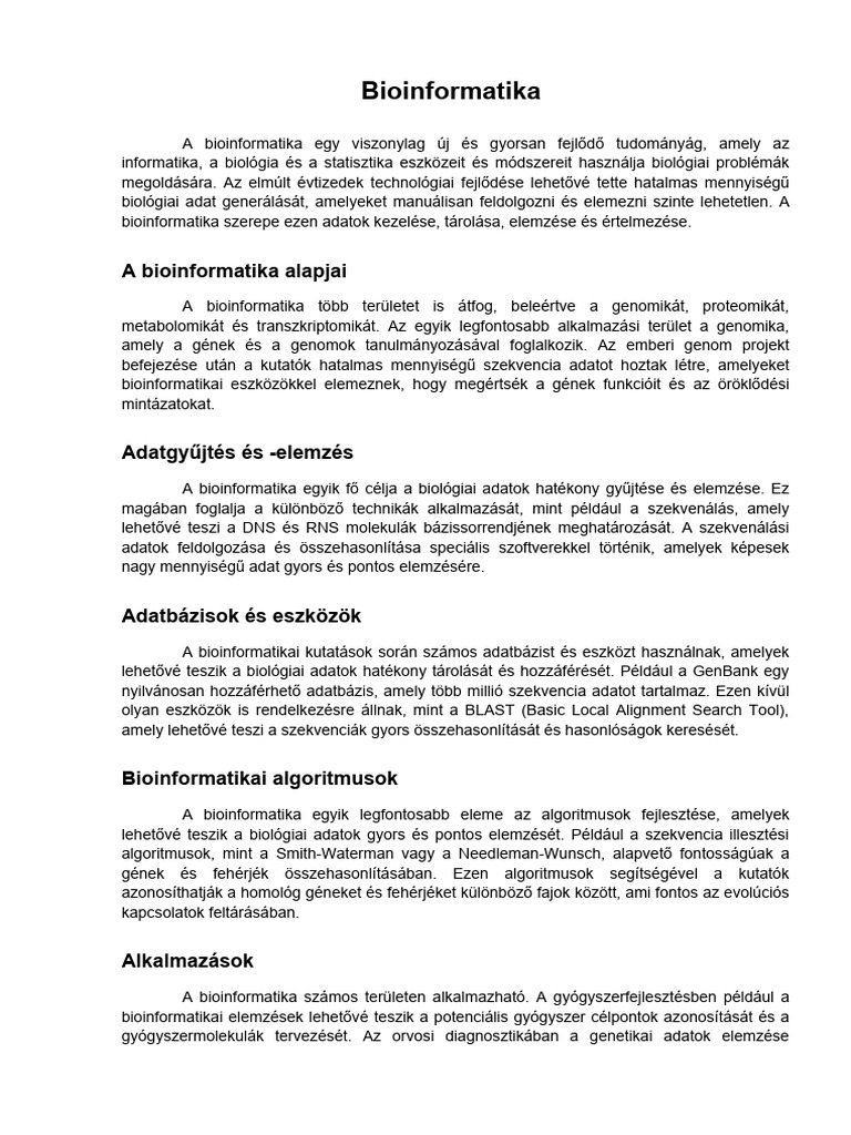 Bioinformatika | PDF