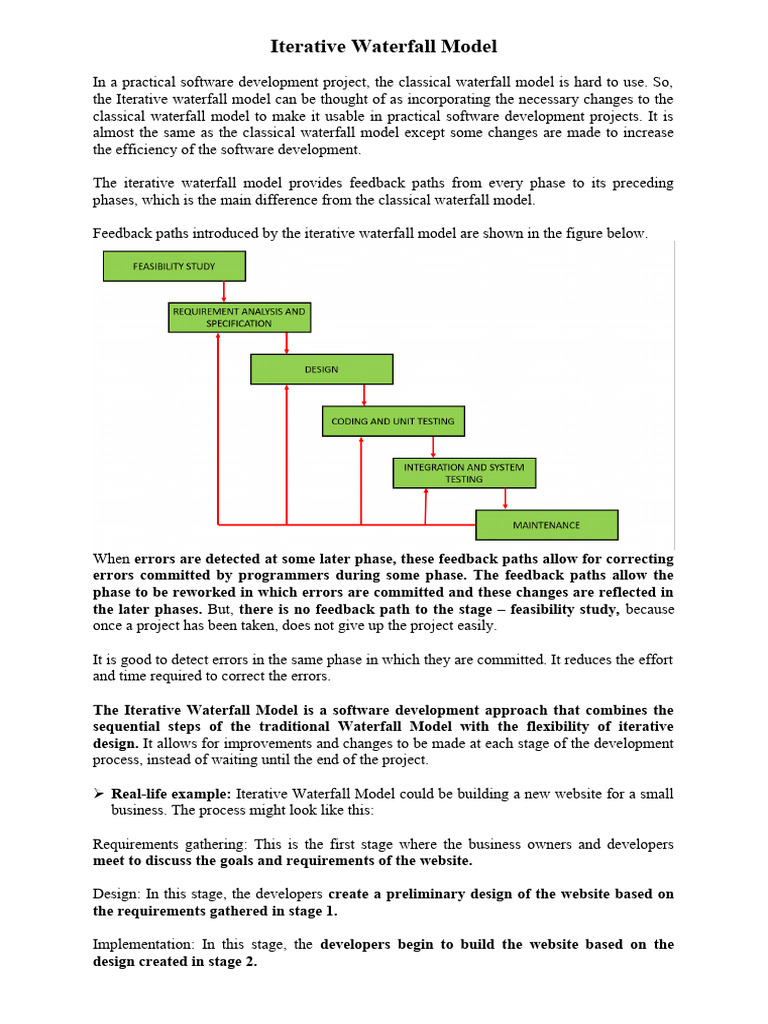 Iterative Waterfall Model | PDF | Software Development Process | Computing Iterative Waterfall Model | PDF | Software Development Process | Computing