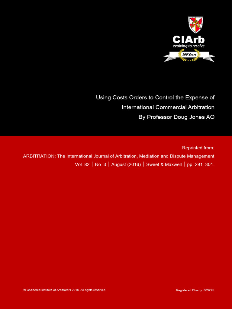 Using Costs Orders To Control The Expense of International Commercial ...