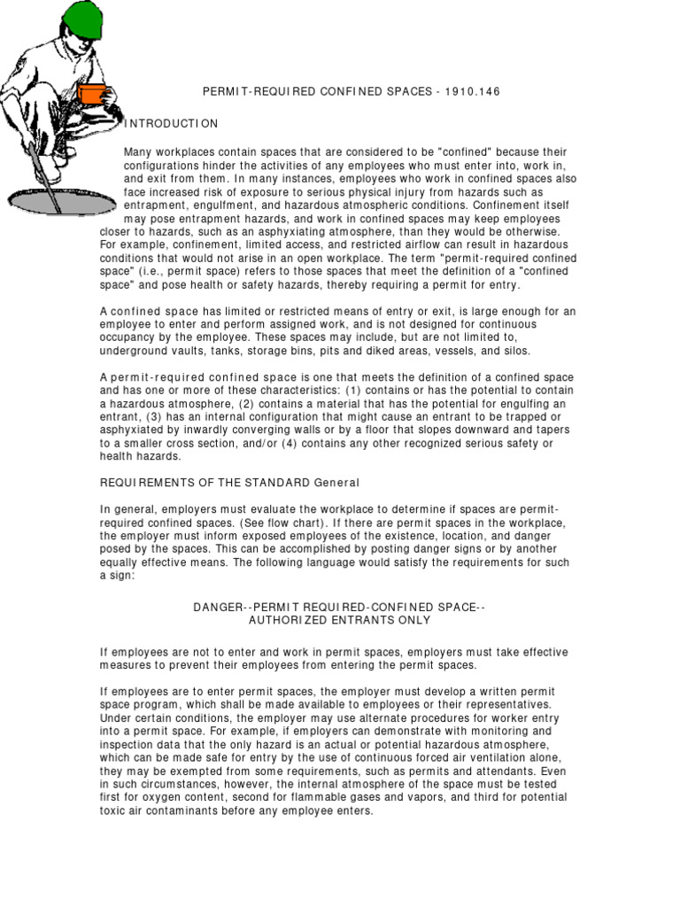 Confined Spaces Information | PDF | Labor Relations | Workplace