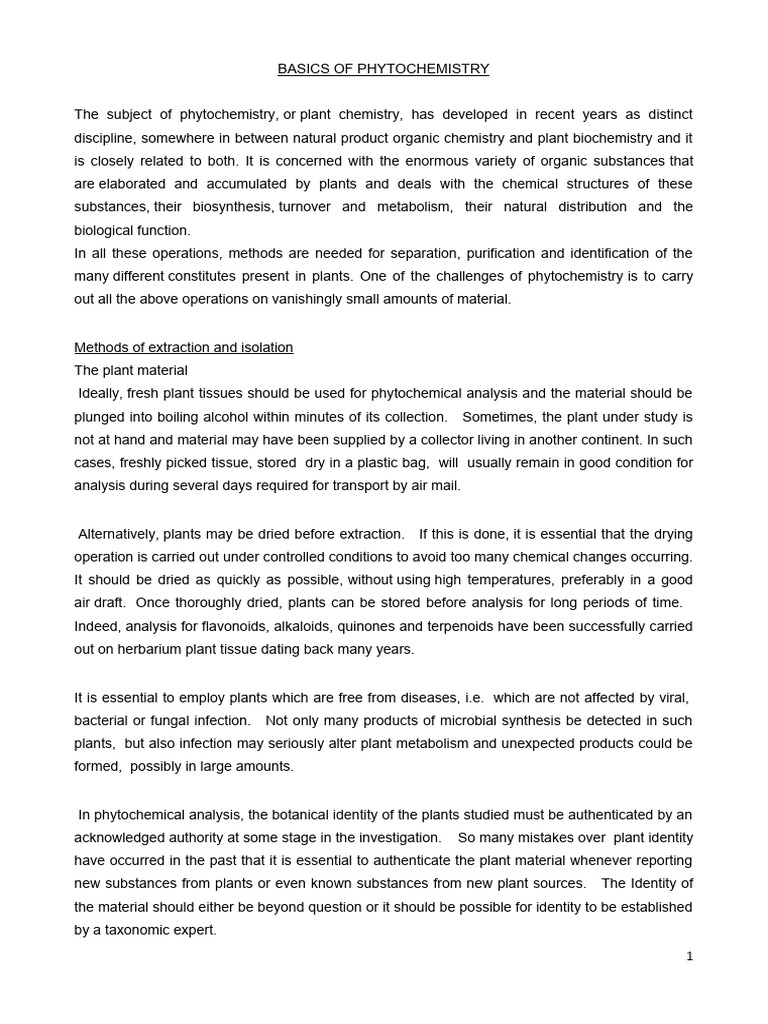 Basics of Phytochemistry Module - 2 | PDF | Gas Chromatography | Thin ...