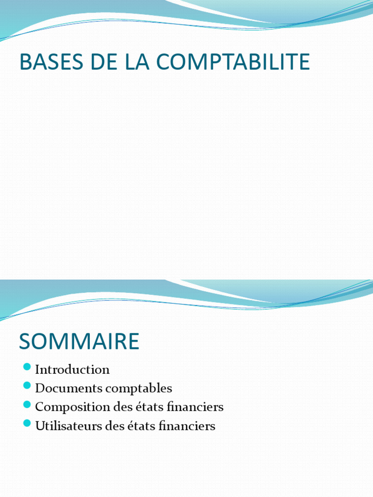 Bases de La Comptabilité | PDF | Bilan comptable | Comptabilité