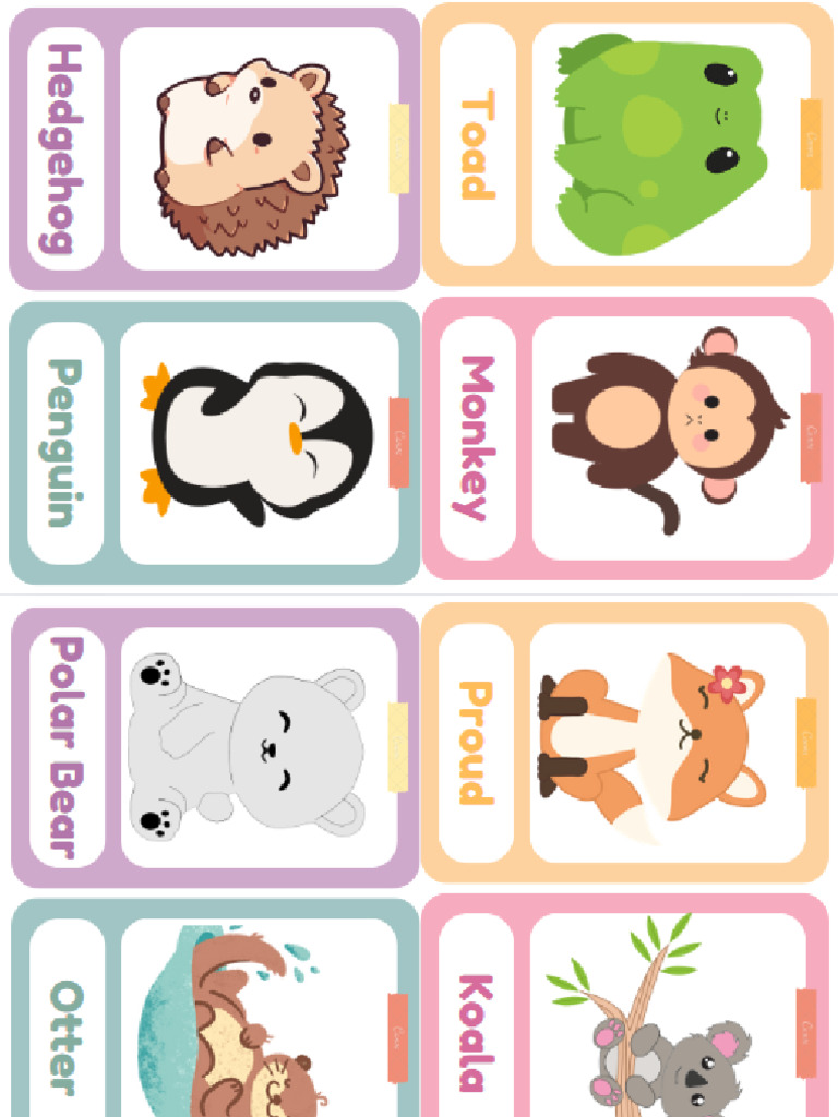 Pastel Ilustrative Emotions Flashcards | PDF