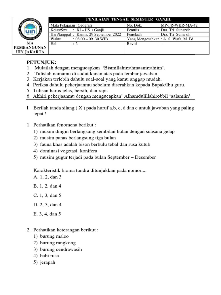 Karakteristik Bioma Stepa dan Sabana | PDF | Sains & Matematika
