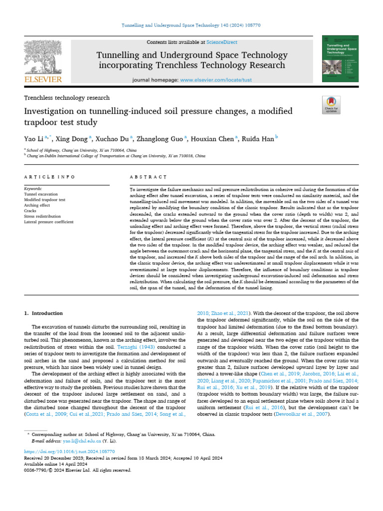 Tunnel Excavation Soil Mechanics | PDF | Young's Modulus | Stress (Mechanics)