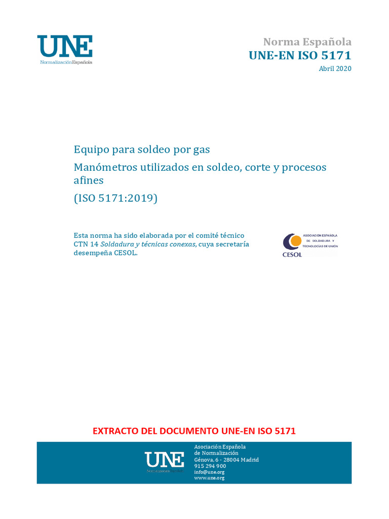 (Ex) Une-En Iso 5171 2020 | PDF | Fases de la materia | Atmósfera