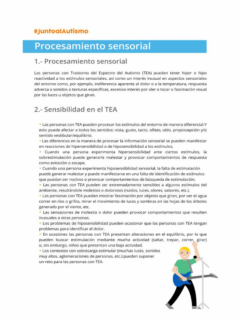 Juntoalautismo-Procesamiento Sensorial | PDF