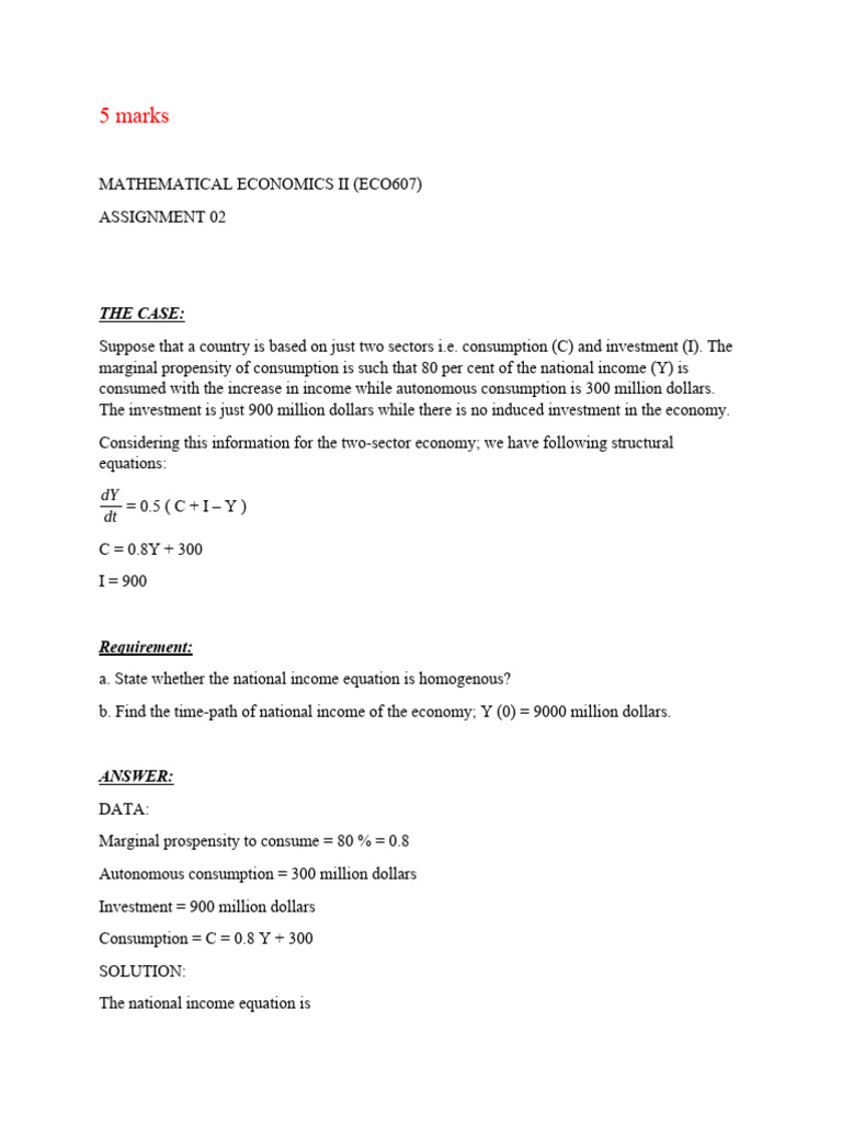 MRK - Spring 2024 - ECO607 - 2 - BC230431183 | PDF | Consumption ...