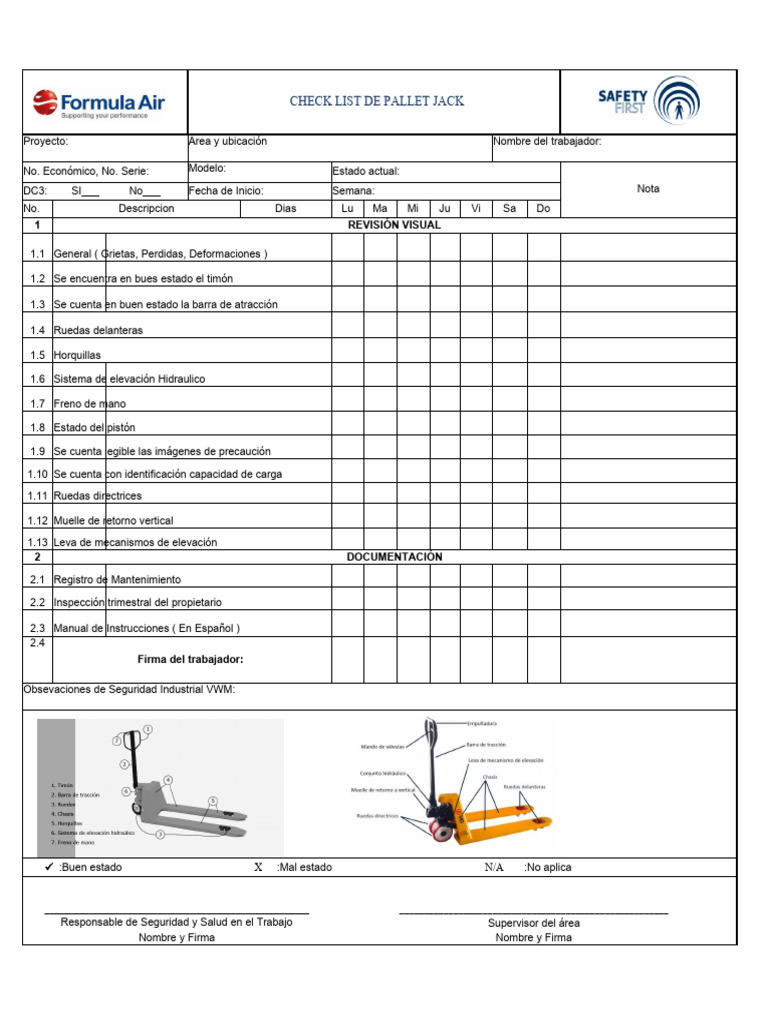 Check List Pallet Jack | PDF