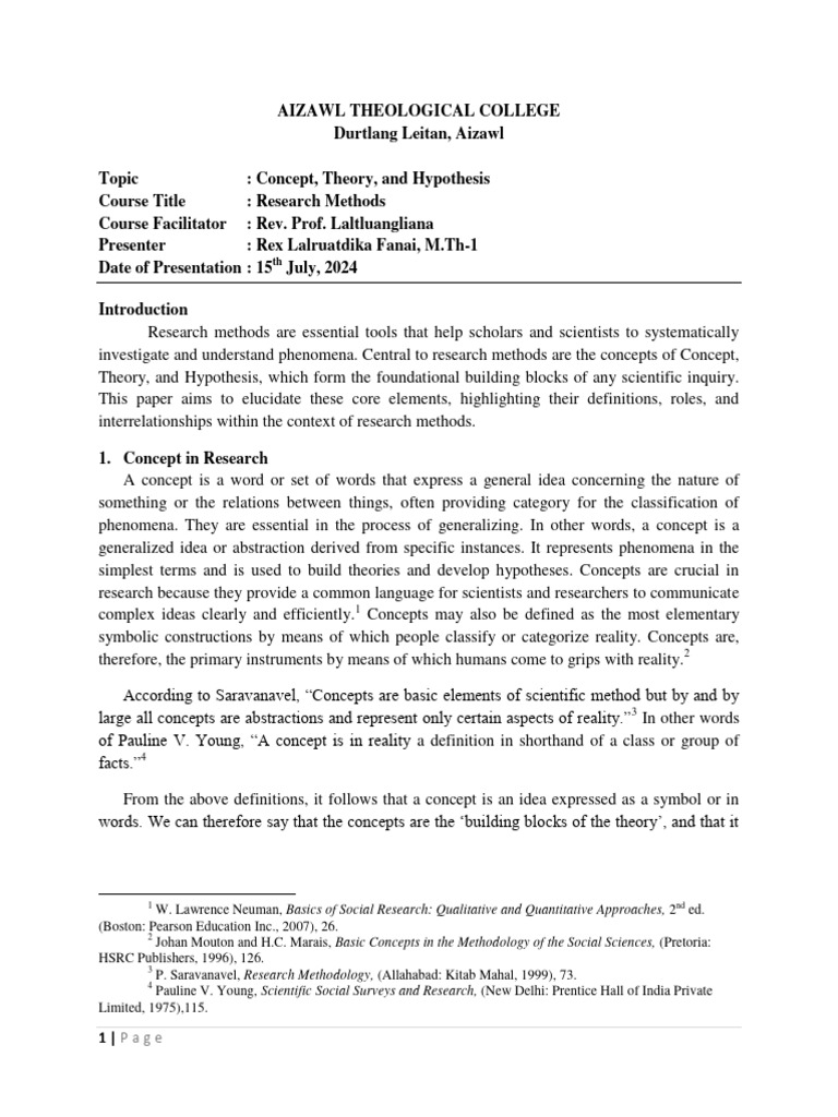 Concept, Theory, and Hypothesis | PDF | Hypothesis | Theory Concept, Theory, and Hypothesis | PDF | Hypothesis | Theory