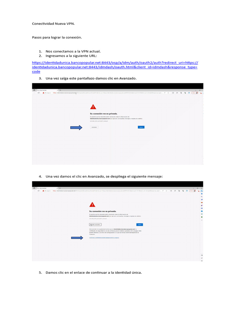Guía para Conectar Nueva VPN | PDF | Contraseña | Informática