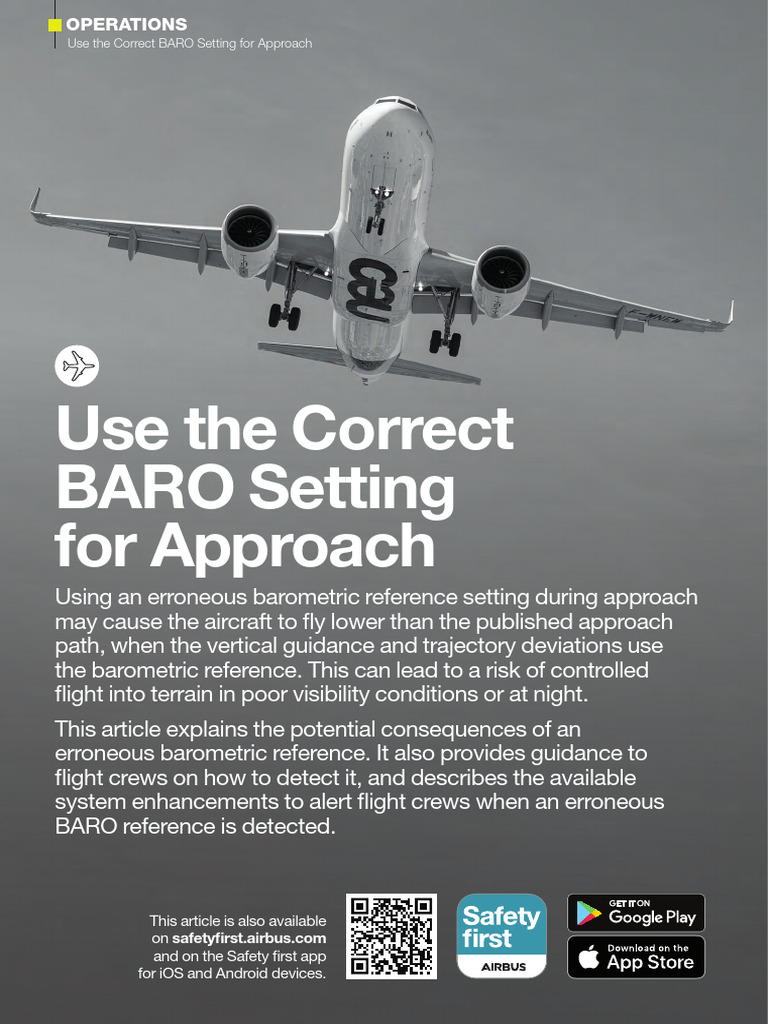 Risks of Incorrect BARO Settings | PDF | Aviation Safety | Aircraft