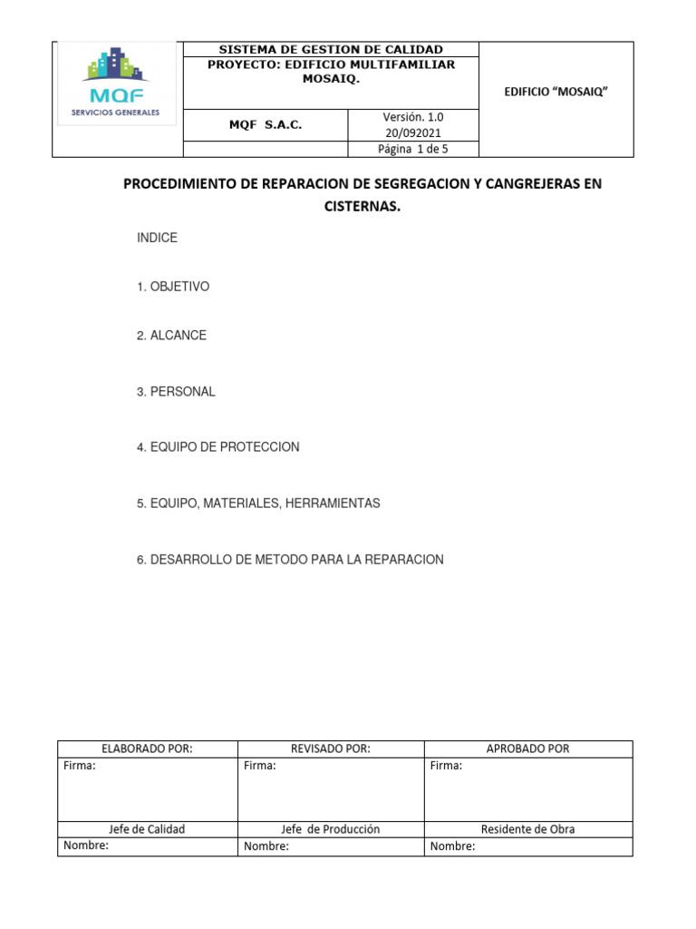 Inkall-Reparacion-De Segrega en Cisternas.. | PDF | Hormigón ...