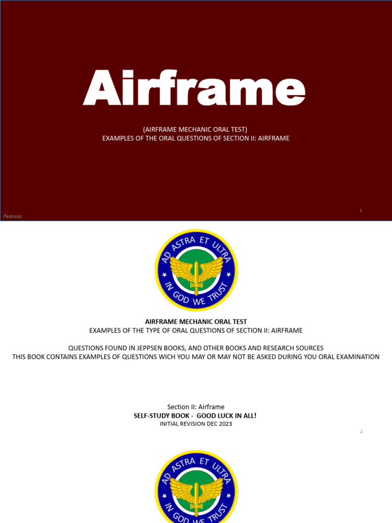 Airframe Oral Exam Study Guide | PDF | Adhesive | Paint